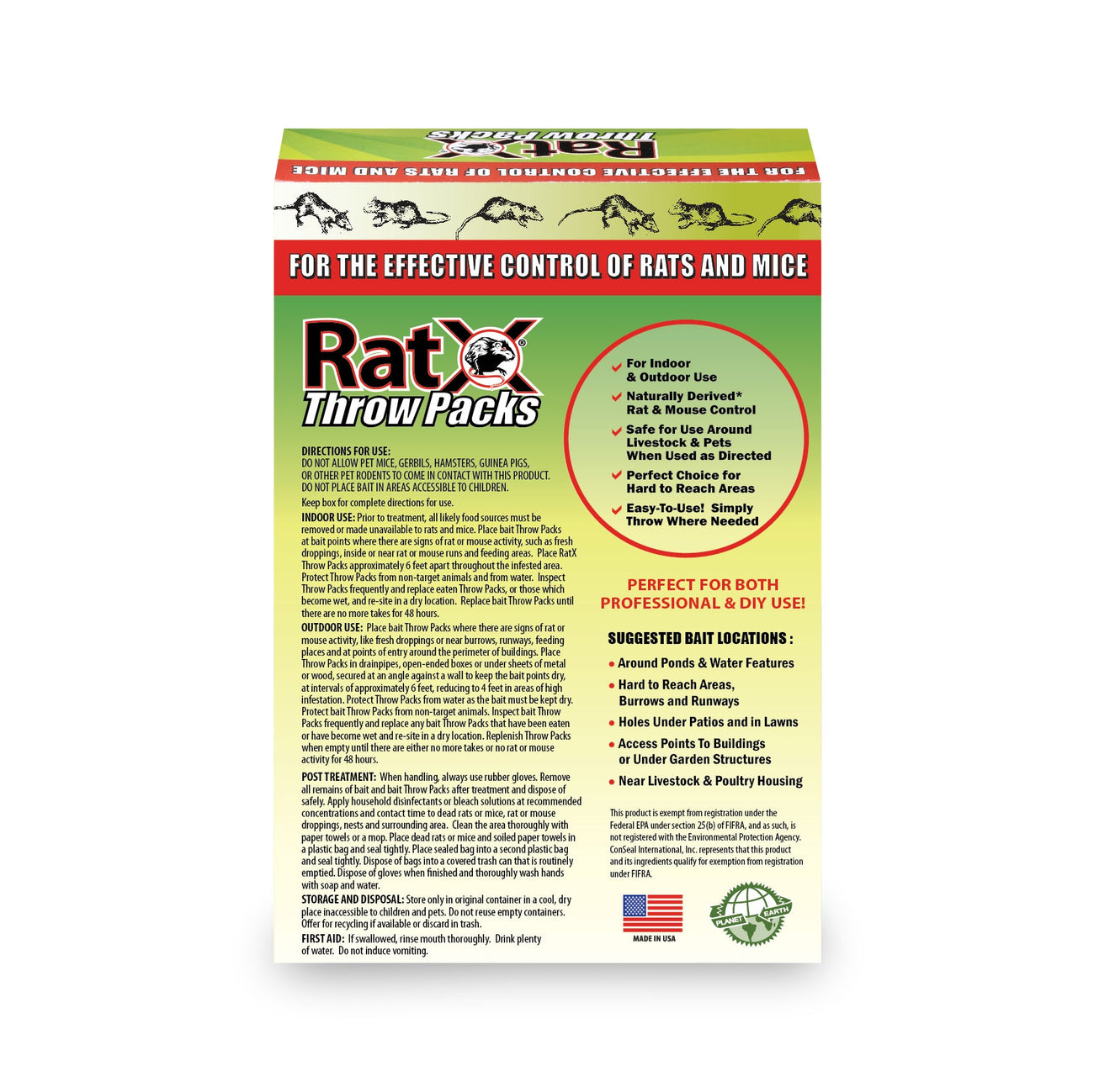 RatX Throw Packs: Convenient & Safe Rat Control