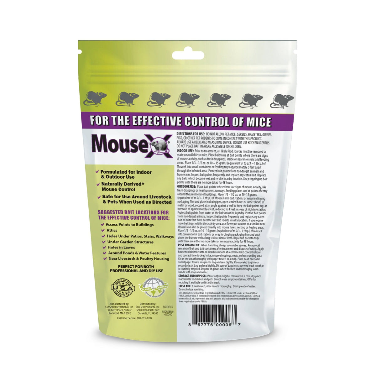MouseX® Pellets - Eco-Friendly Rodent Extermination