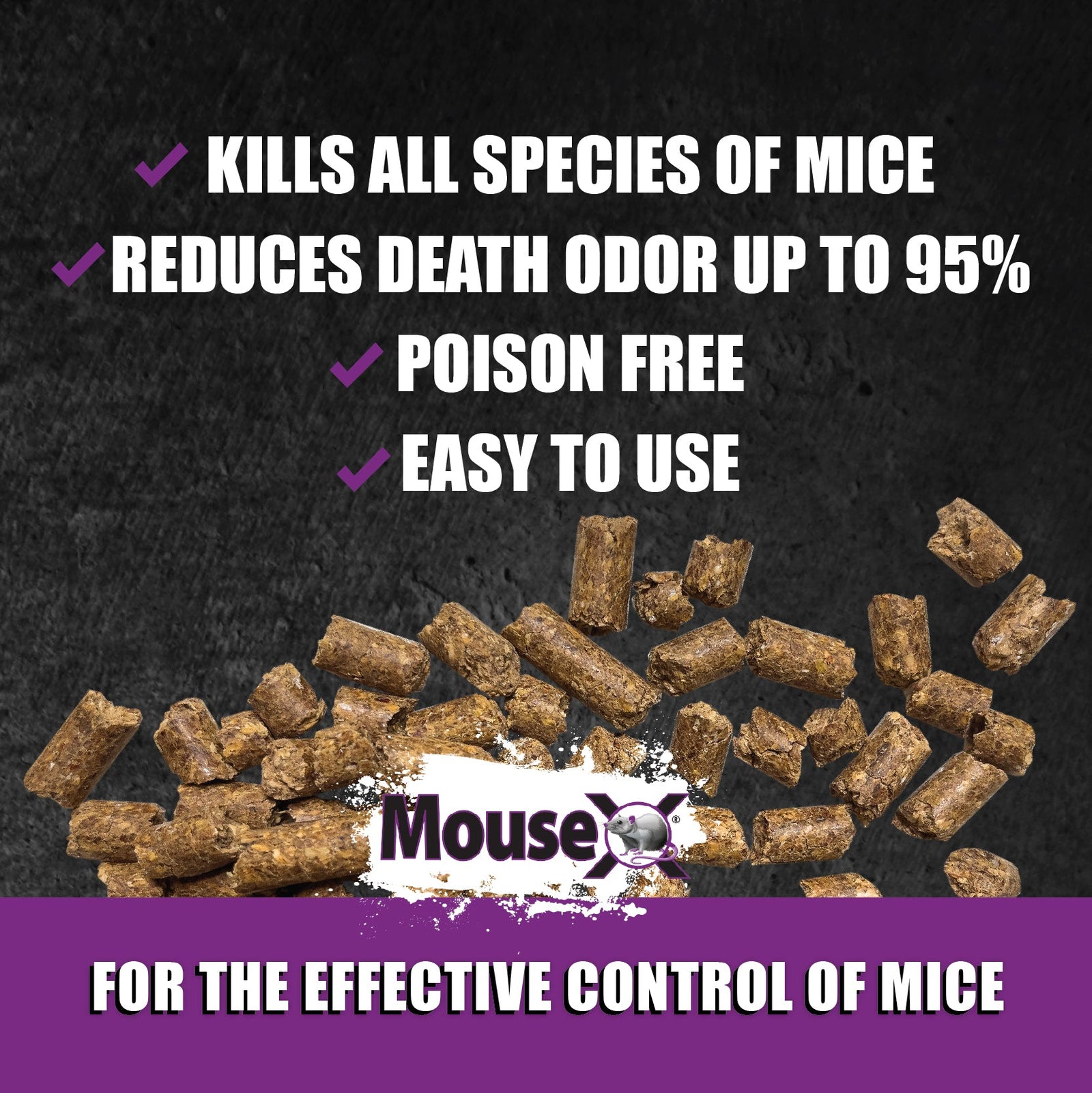 MouseX® Pellets - Eco-Friendly Rodent Extermination